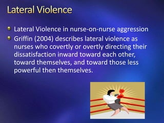 Lateral violence in nursing | PPTX