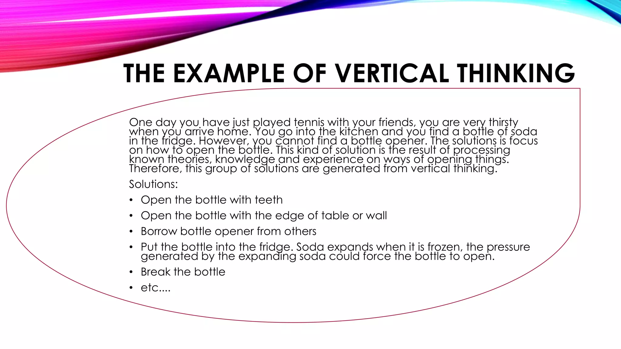 Lateral vs vertical thinking | PPTX