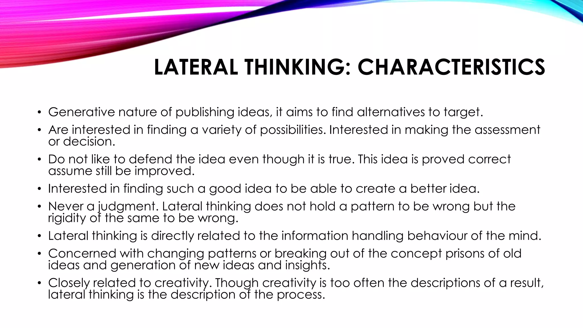 Lateral vs vertical thinking | PPTX