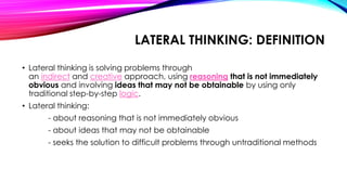 Lateral vs vertical thinking | PPTX