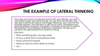 Lateral vs vertical thinking | PPTX