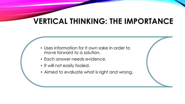 Lateral vs vertical thinking | PPT