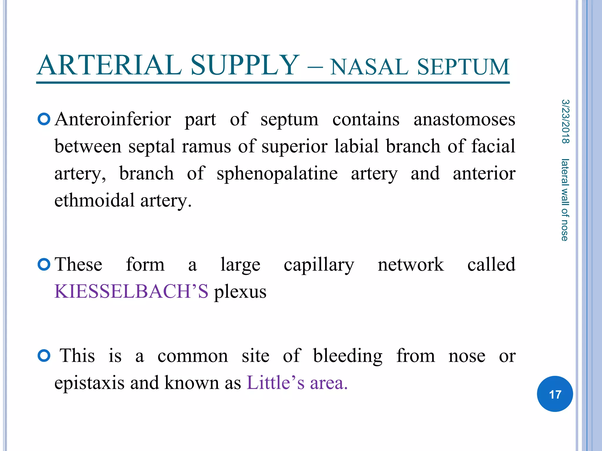 Lateral wall of nose | PPTX