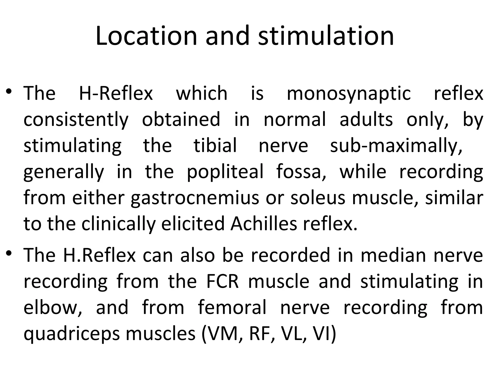 Late Responses (F-wave and H.Reflex) | PPT