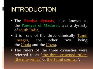 Later pandyas | PPTX | Hinduism | Religion & Spirituality