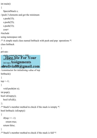 later we create a specialstack class ,which inherits from stack cl.pdf
