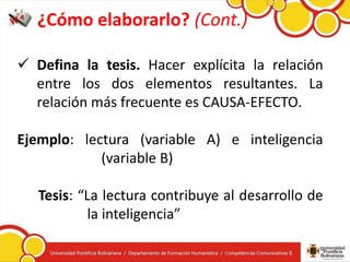 La tesis | PPT