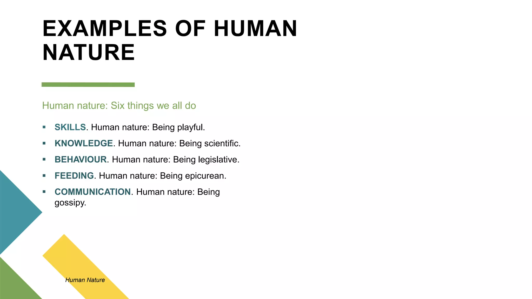 Human Nature | PPTX