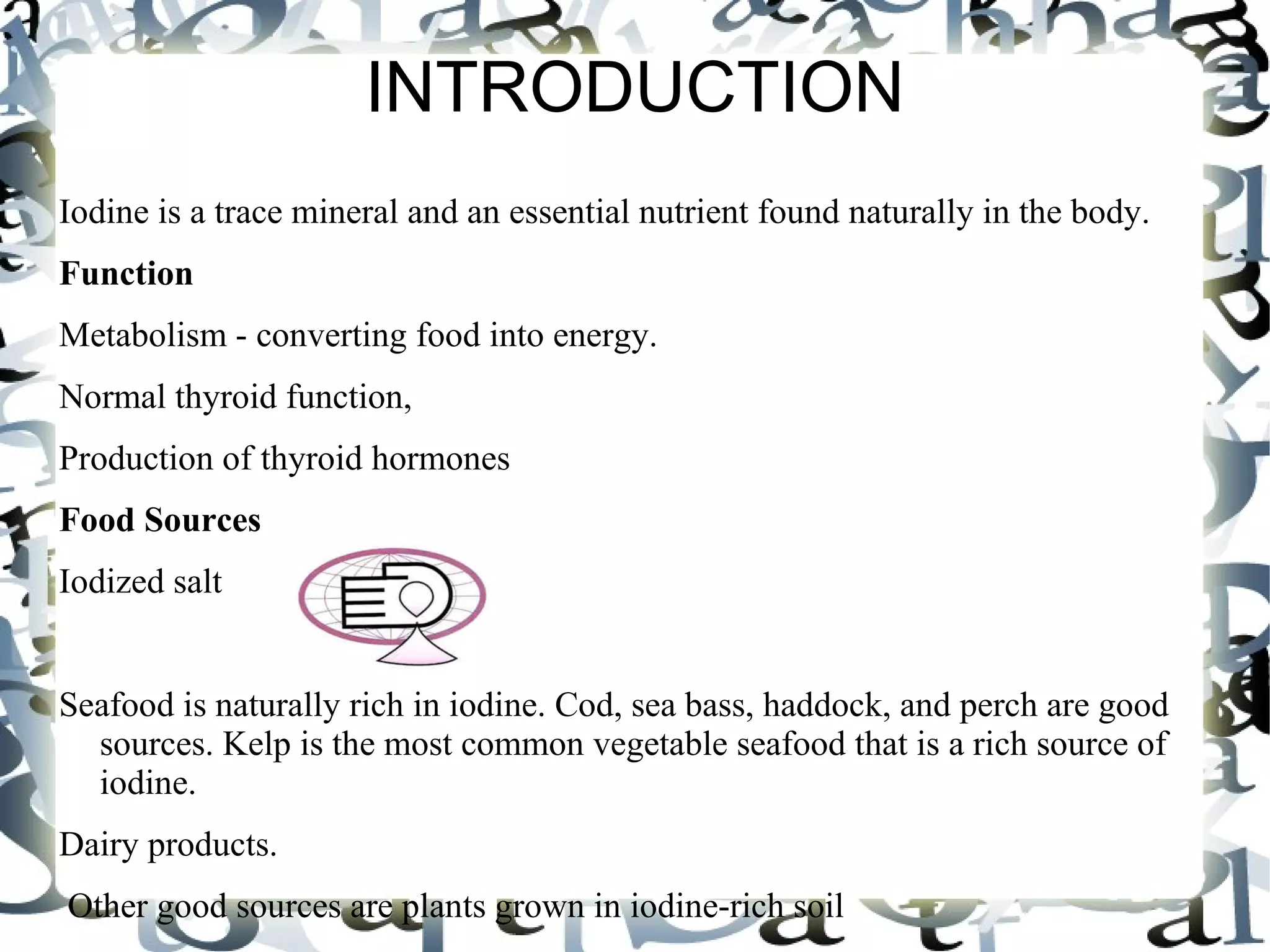 latest about iodine | ODP