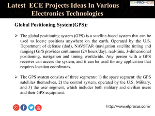 Latest ECE Projects Ideas In Various Electronics Technologies | PPTX