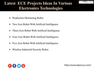 Latest ECE Projects Ideas In Various Electronics Technologies | PPTX