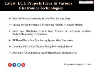 Latest ECE Projects Ideas In Various Electronics Technologies | PPTX