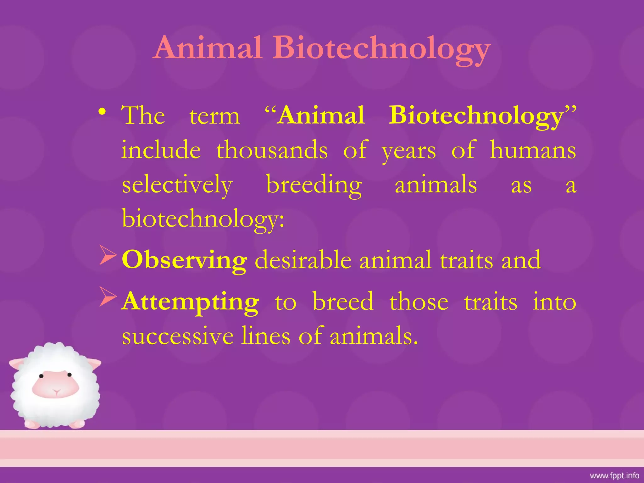 Latest advances in animal biotechnology and its current status in ...
