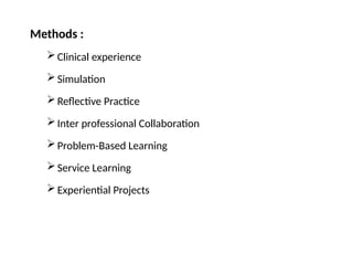 Latest Approaches to Learning, NURSING EDUCATION | PPTX