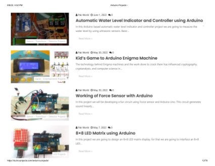Latest Arduino Projects PDF list downloadable free.pdf