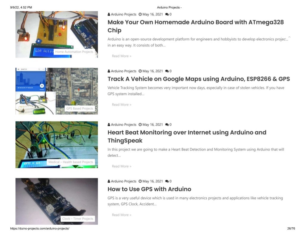 Latest Arduino Projects PDF list downloadable free.pdf