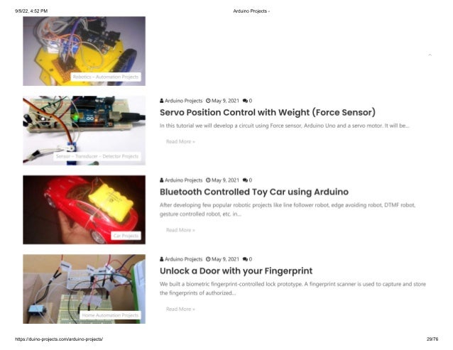 Latest Arduino Projects PDF list downloadable free.pdf