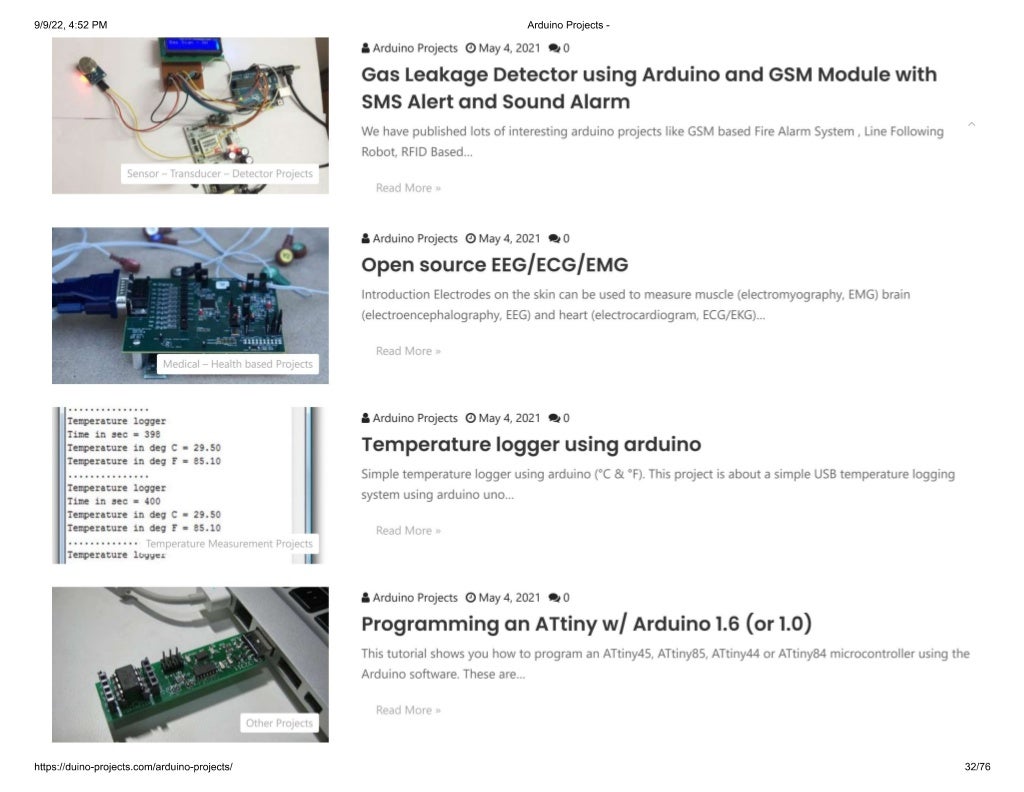 Latest Arduino Projects PDF list downloadable free.pdf