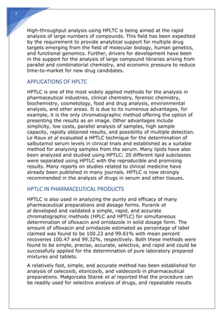 Assignment on HPLC And TLC | PDF | Pharmacognosy & Phytochemistry | PDF
