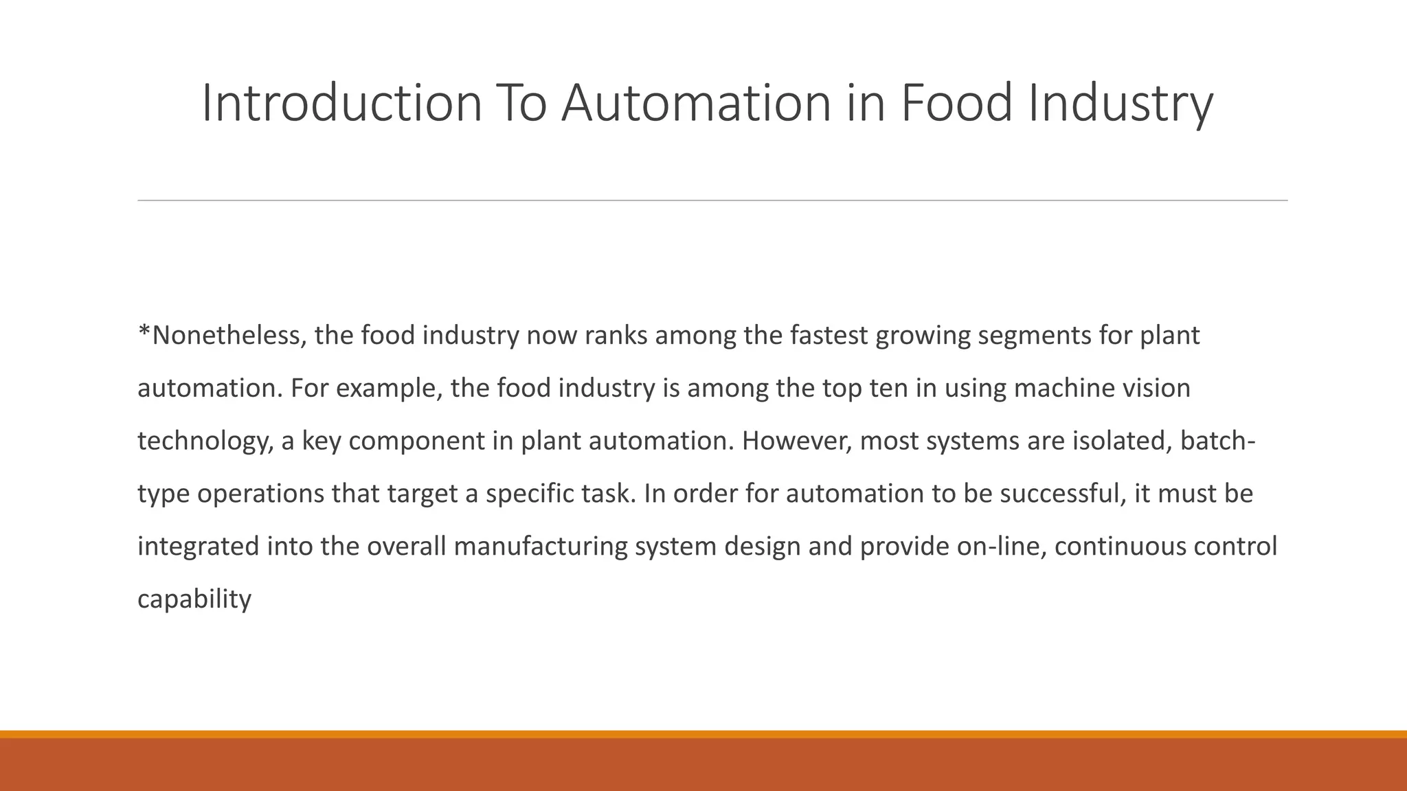 Latest automation in food industry | PPTX