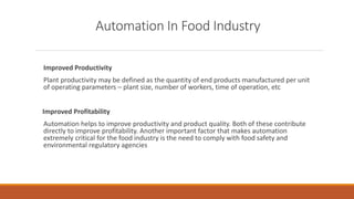 Latest automation in food industry | PPTX