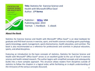 Latest books of Prof. J.P.Verma on Research and Statistics | PPTX