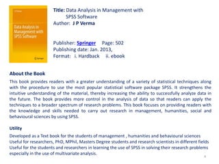 Latest books of Prof. J.P.Verma on Research and Statistics | PPTX