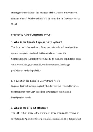 Latest Canada Express Entry Draw 2023 Analysis and History.pdf