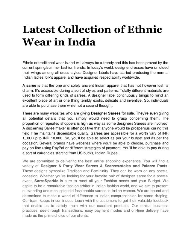Latest Collection Of Ethnic Wear In India latest-collection-of-ethnic-wear-in-india