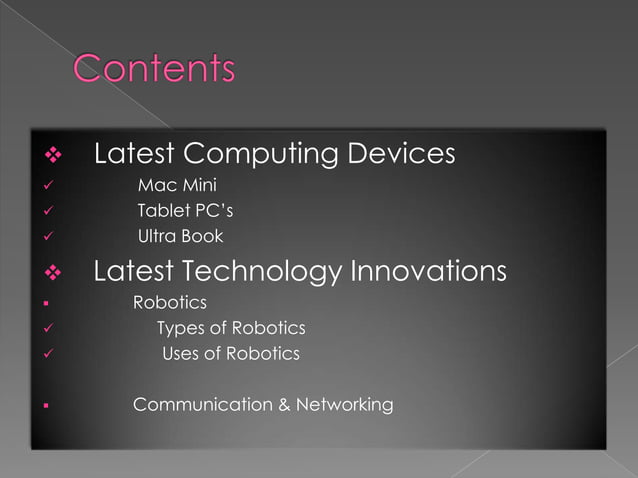 Latest computing devices & latest technology innovations | PPT