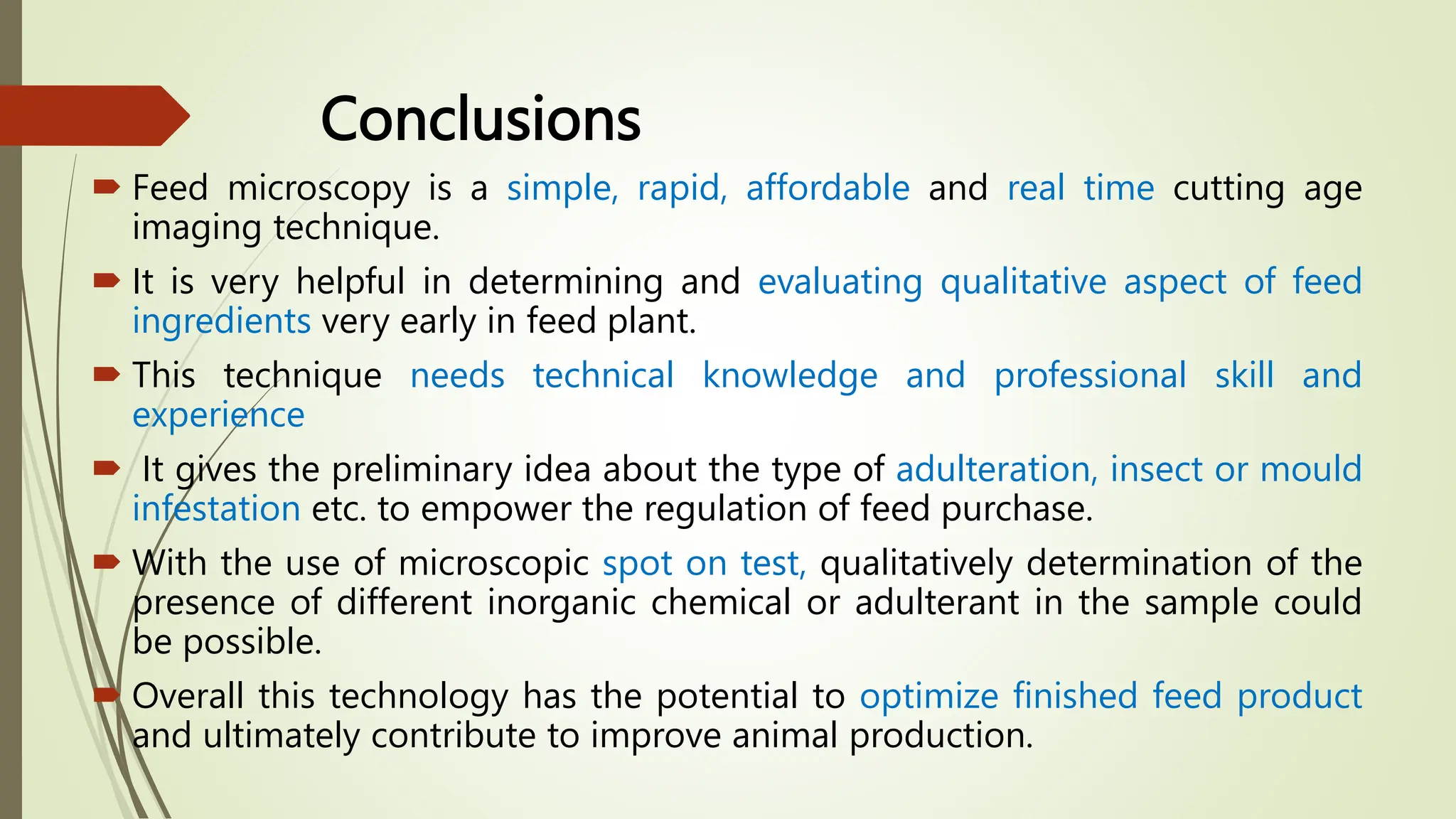 Latest Concept in Feed Microscopy/ adulteration, contamination of ...