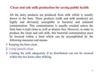 Presentation on Safe Milk Production for Public Health | PPTX