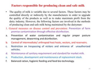 Presentation on Safe Milk Production for Public Health | PPTX