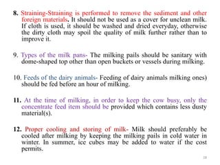 Presentation on Safe Milk Production for Public Health | PPTX