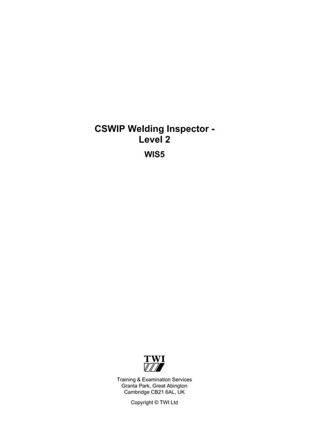 Latest cswip 3.1 book | PDF | Chemistry | Science