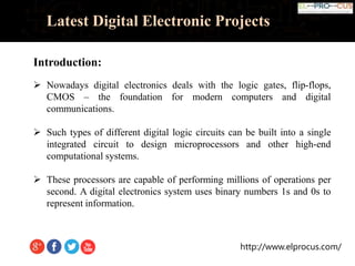 Latest Digital Electronic Projects | PPTX