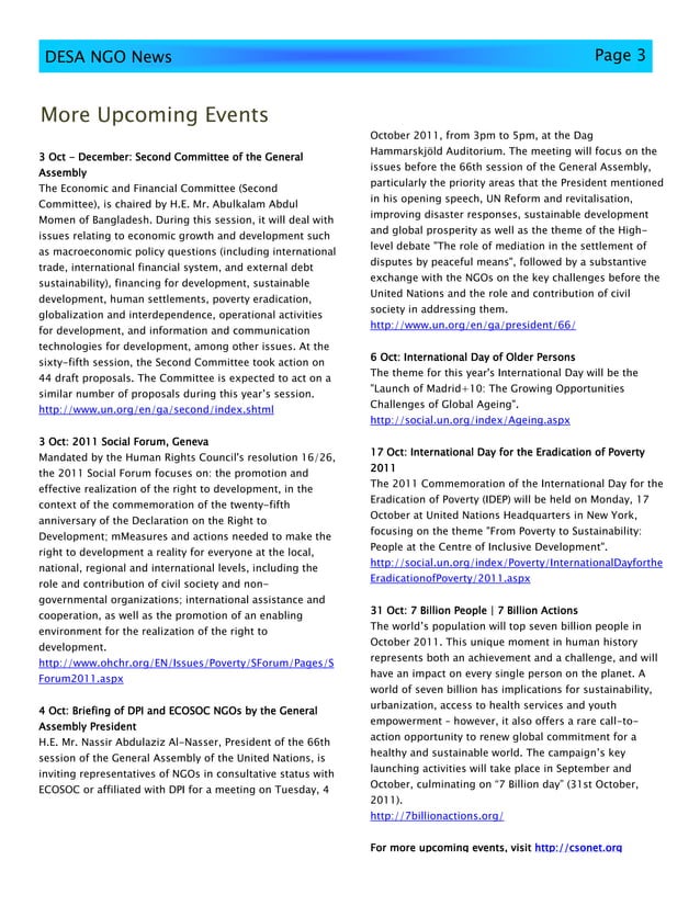 UN DESA NGO News | PDF | Non-Profit Organizations | Industries