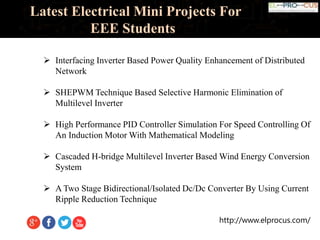 Latest Electrical Mini Projects For EEE Students | PPTX