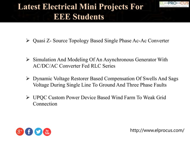 Latest Electrical Mini Projects For EEE Students | PPTX