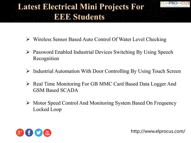 Latest Electrical Mini Projects For EEE Students | PPTX