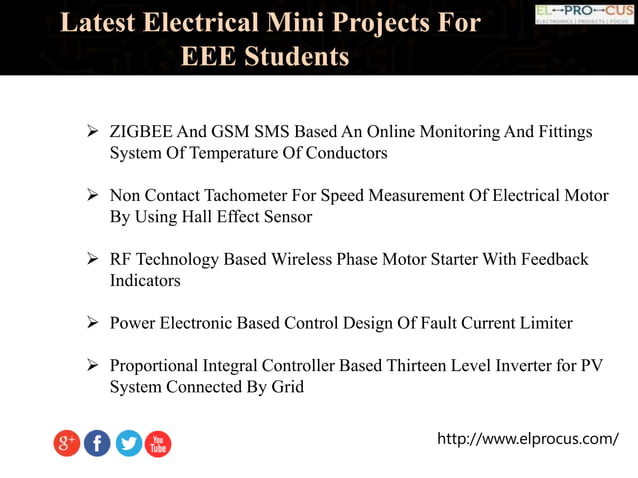 Latest Electrical Mini Projects For EEE Students | PPTX