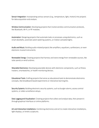 Latest Electronic Project Ideas for Students.pdf | Technology & Computing