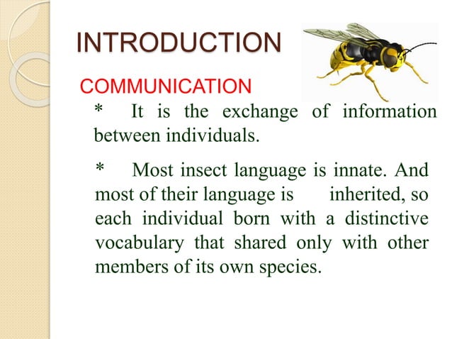 bio communication in insects | PPTX