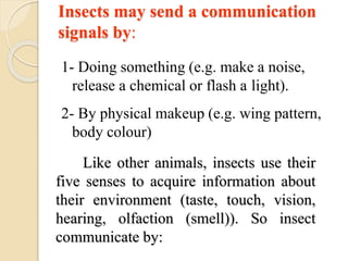 bio communication in insects | PPTX