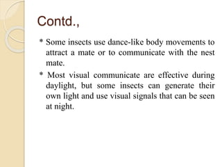 bio communication in insects | PPTX
