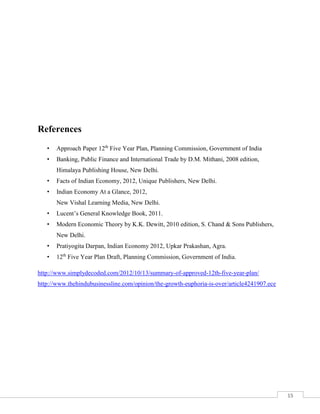 current five year plan of India | DOCX