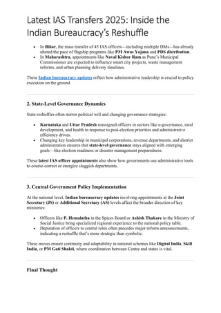 Latest IAS Transfers 2025- Inside the Indian Bureaucracy’s Reshuffle.pdf
