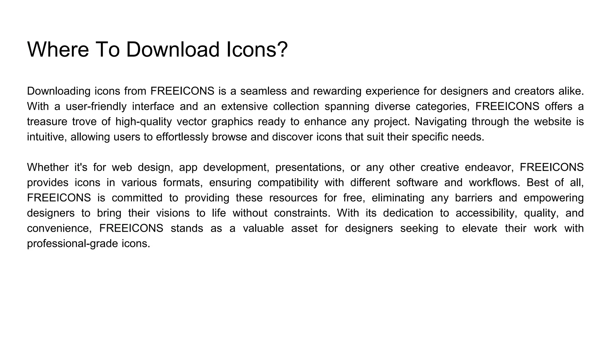 DOWNLOAD LATEST ICONS SETS FROM FREEICONS | PPTX | Shareware and ...