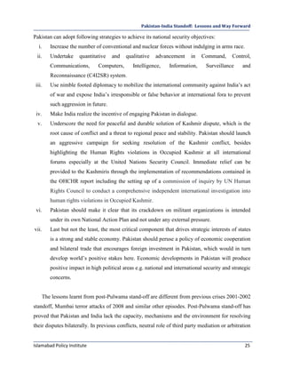 Latest india pakistan stand off:Lessons and Way Forward | PDF