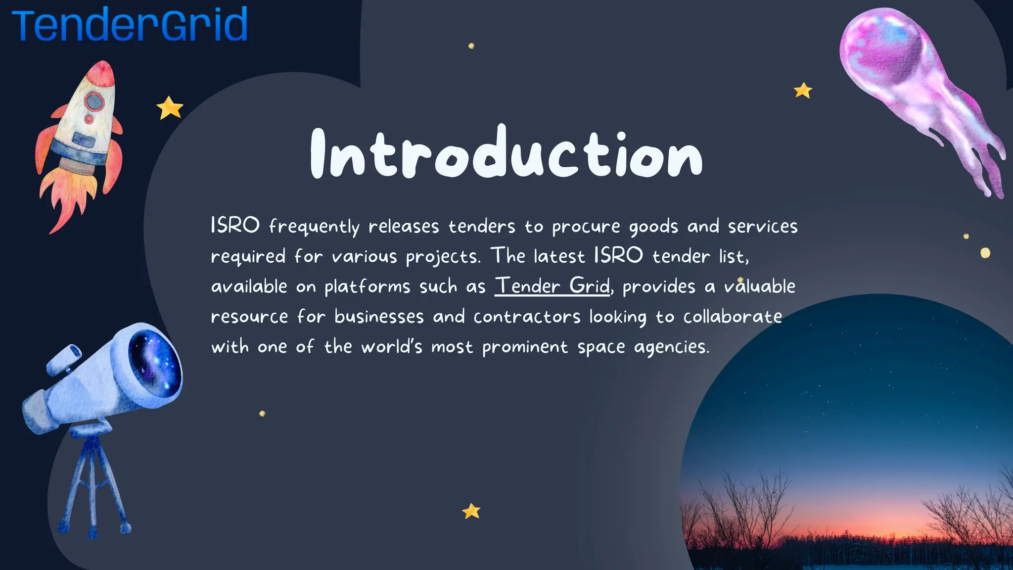 Get Latest ISRO Tender List at Tender Grid | PDF